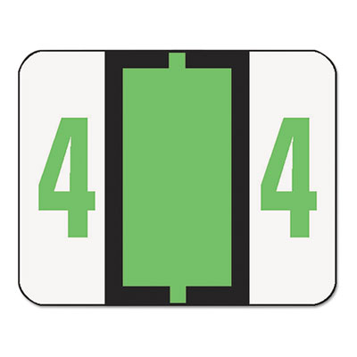 Numerical End Tab File Folder Labels, 4, 1 x 1.25, White, 500/Roll ...